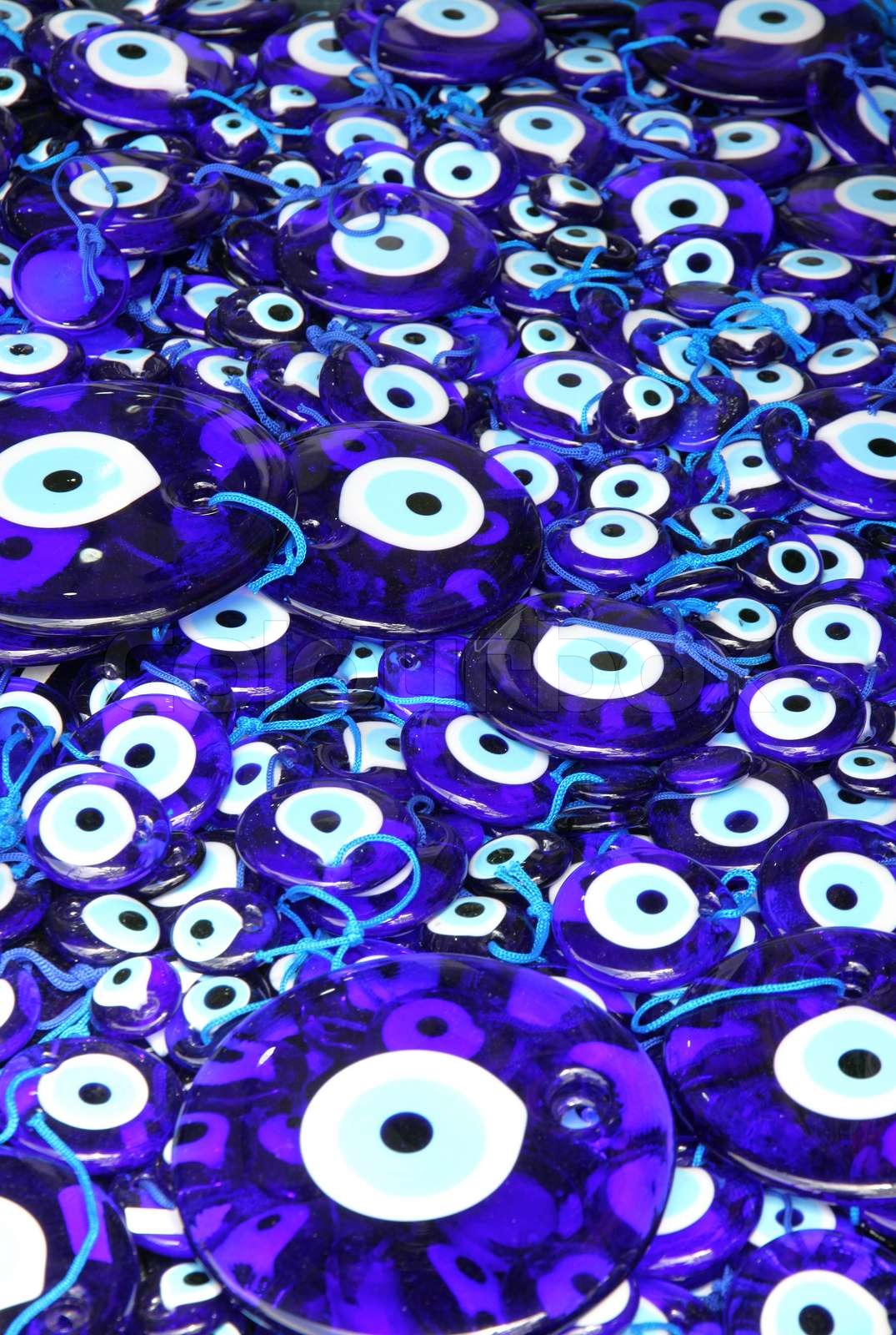 Traditional turkish eye-shaped amulets nazar boncugu at the Istanbul ...