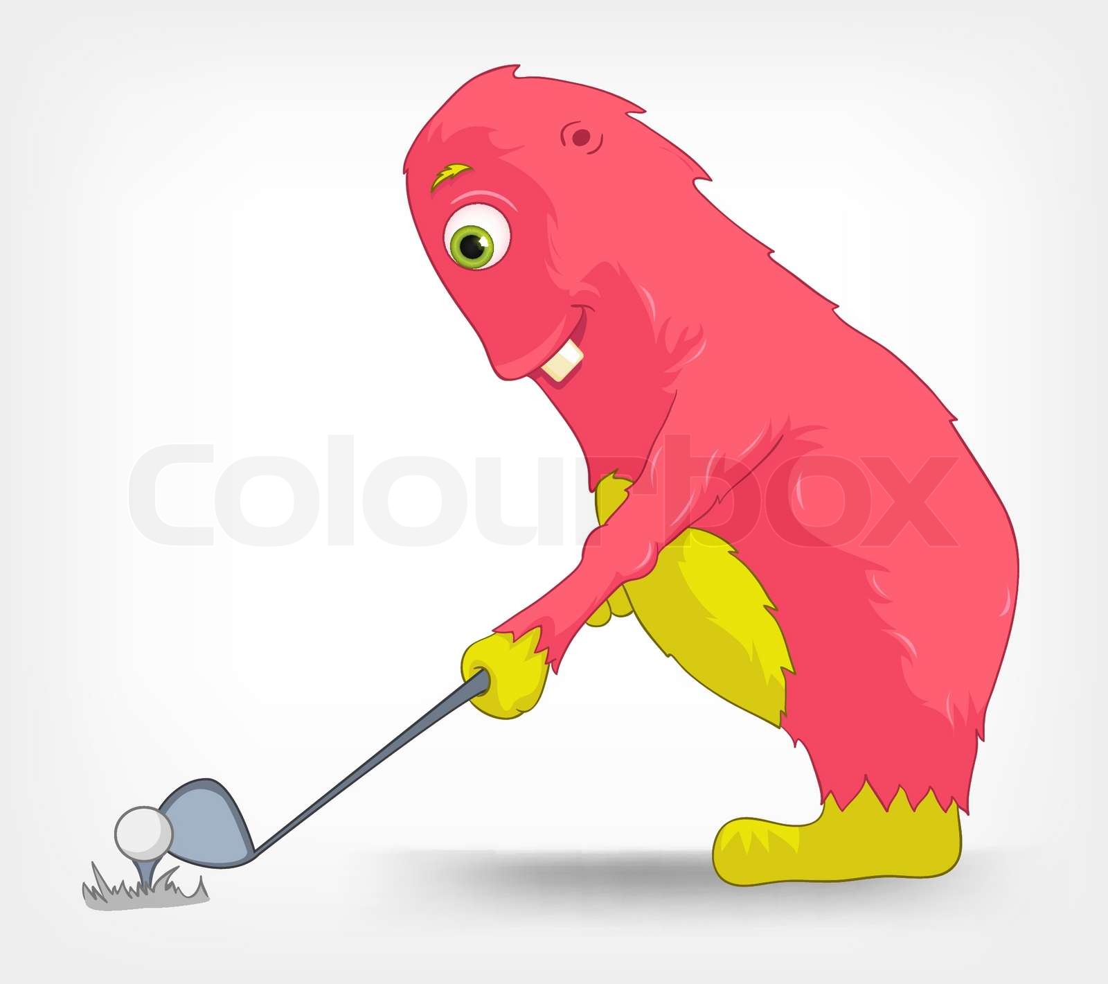 Funny Monster Golf | Stock vector | Colourbox