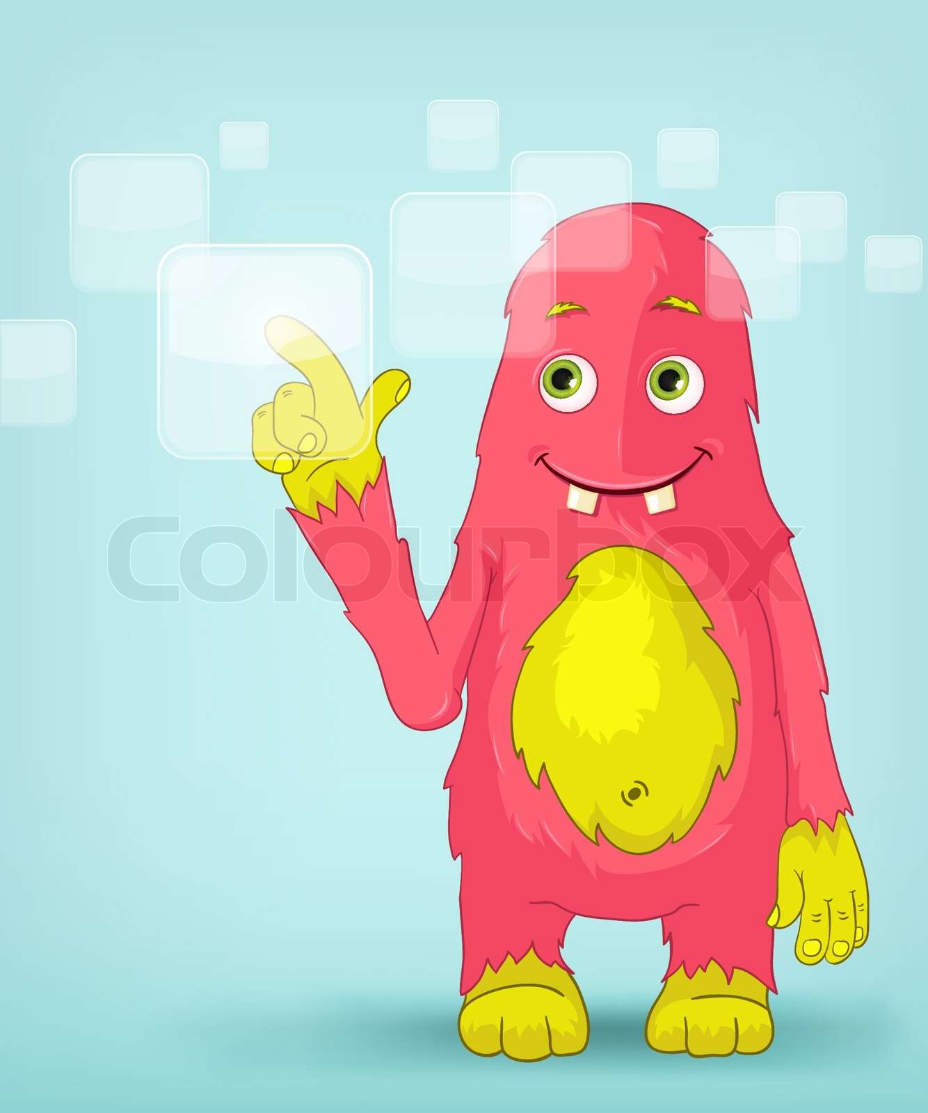 Funny Monster Touch Screen | Stock vector | Colourbox