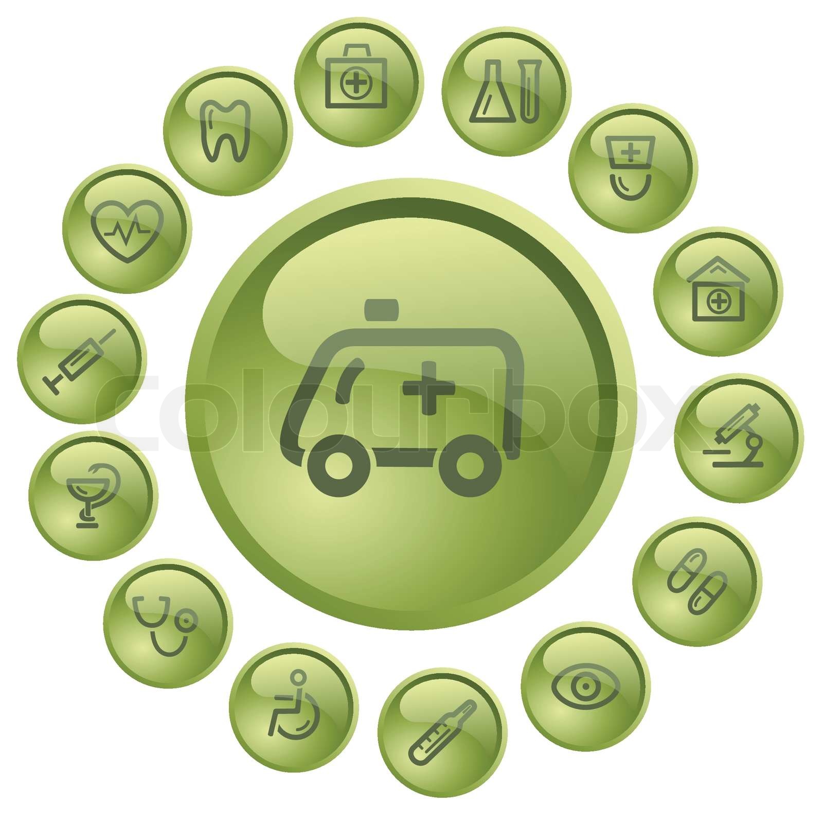 Medical button set | Stock vector | Colourbox