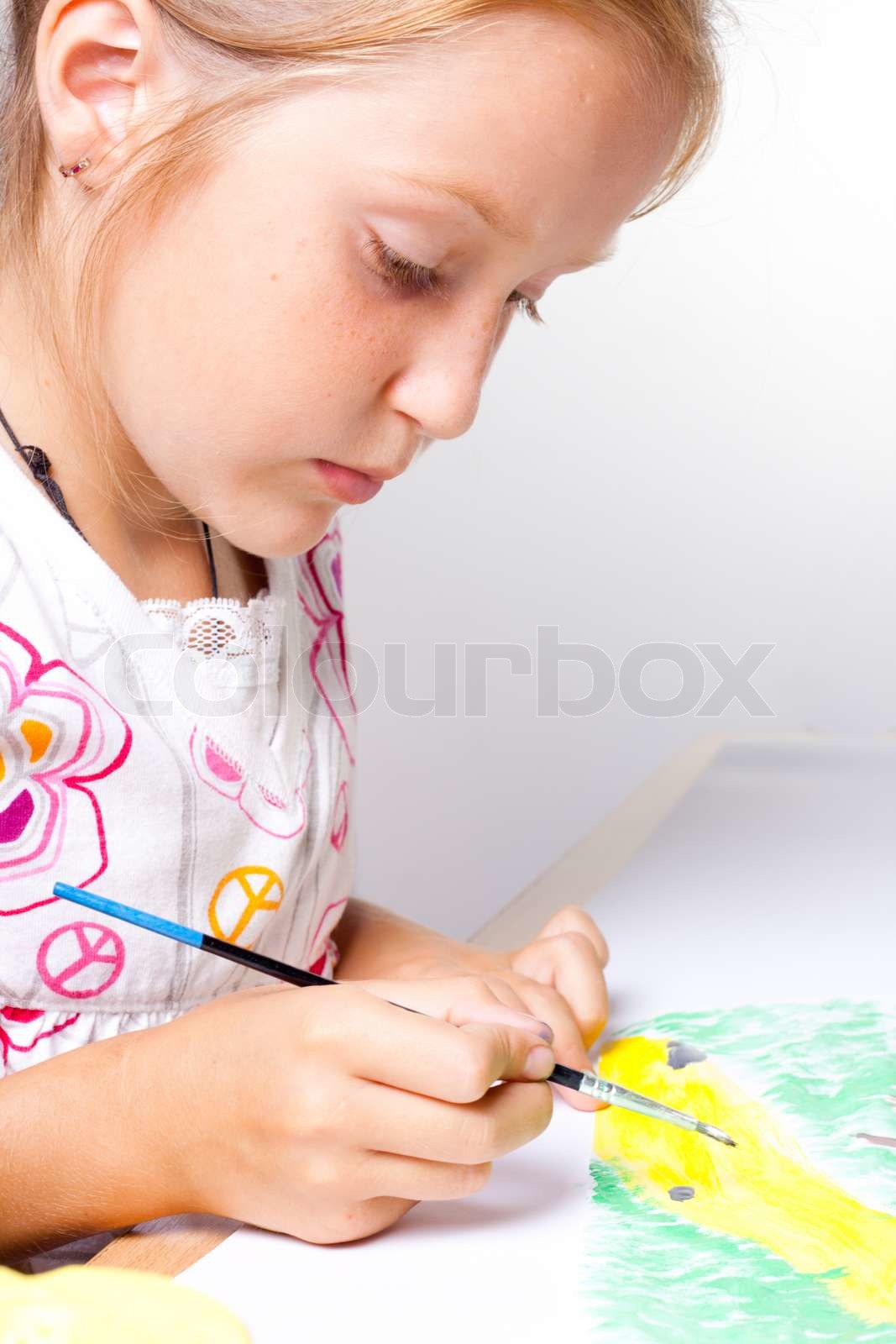 little child drawing | Stock image | Colourbox