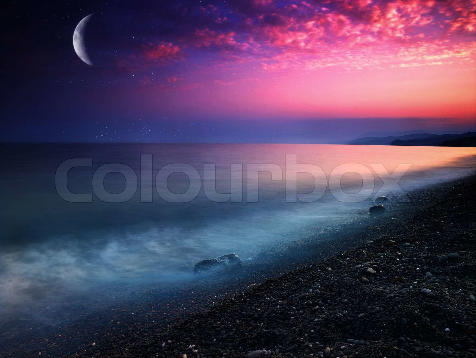 mystisk, hav, baggrund | Stock foto | Colourbox