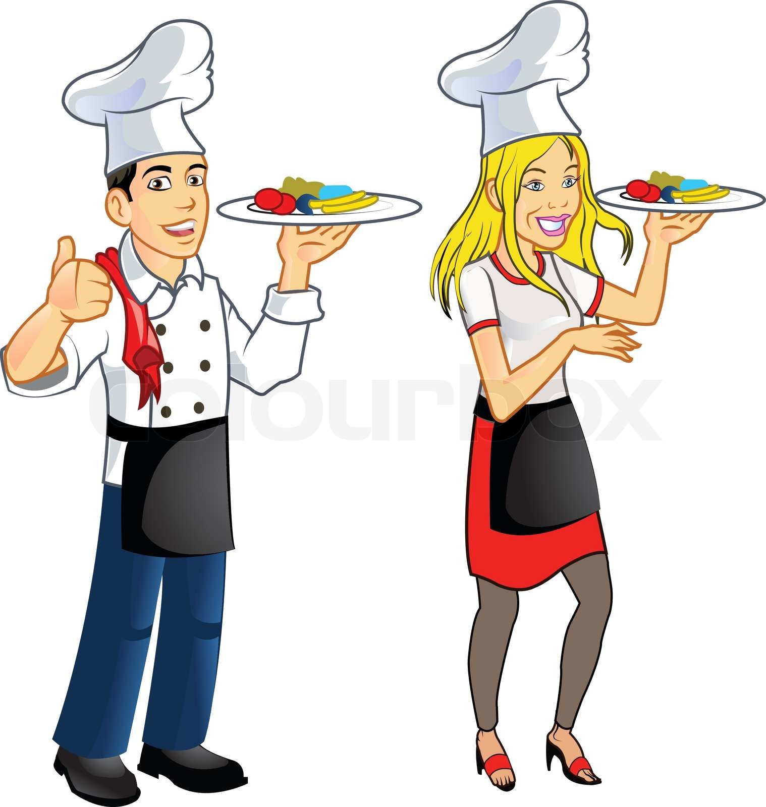 food, serve, cartoon | Stock vector | Colourbox