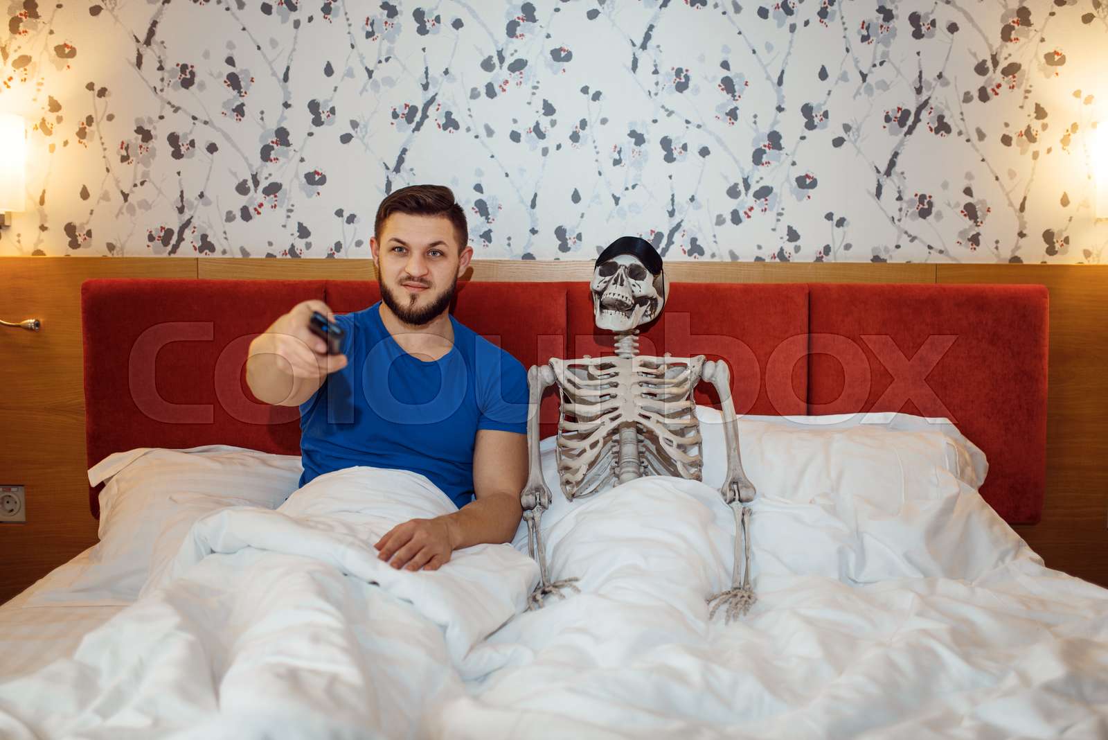 Skeleton Watching Tv