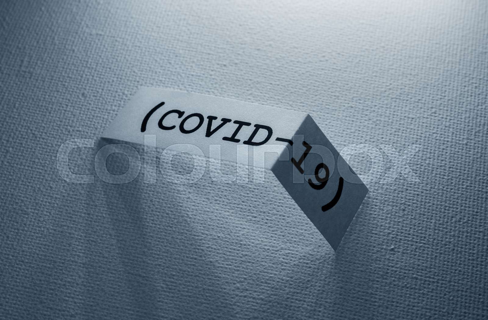 COVID-19 text tag | Stock image | Colourbox