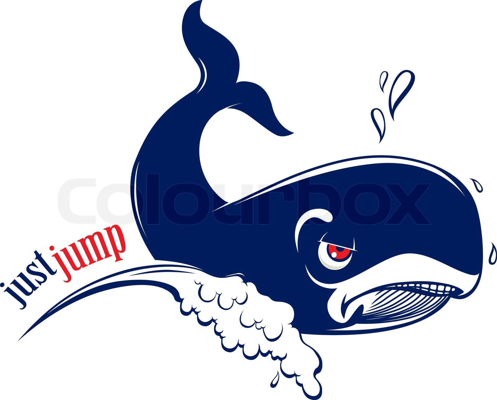 cartoon whale fish | Stock vector | Colourbox