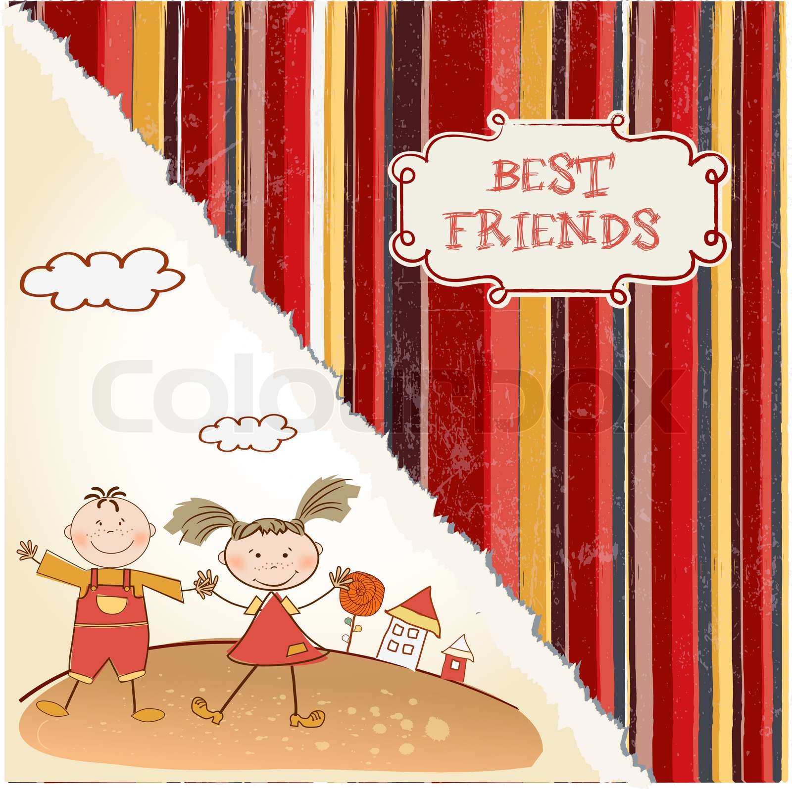 best friends | Stock vector | Colourbox