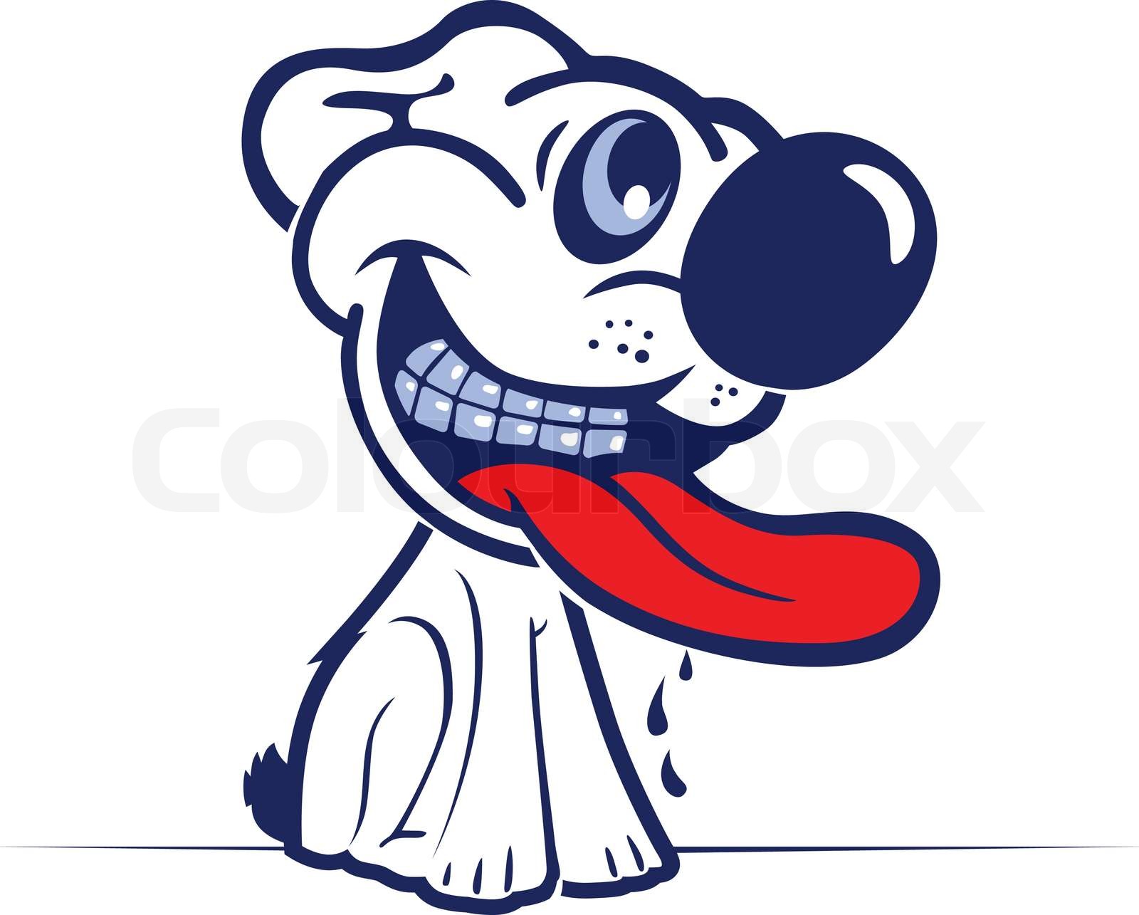 cartoon dog smile face in vector | Stock vector | Colourbox