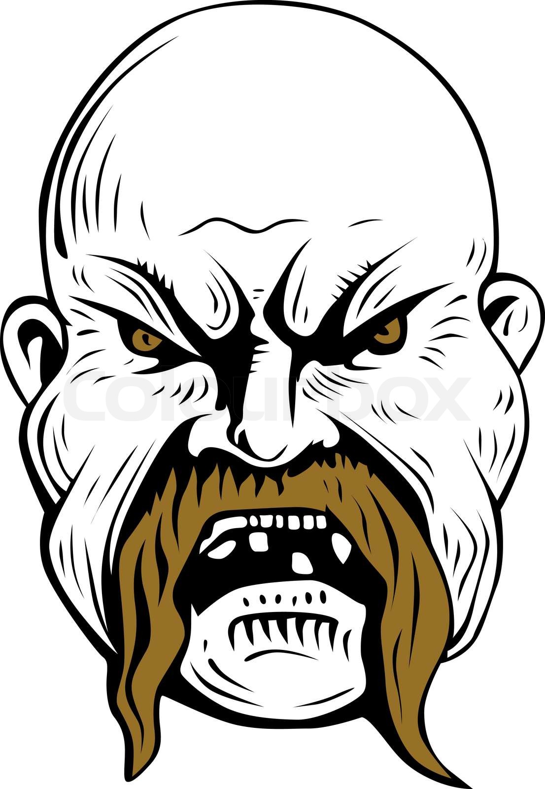 evil man mask | Stock vector | Colourbox