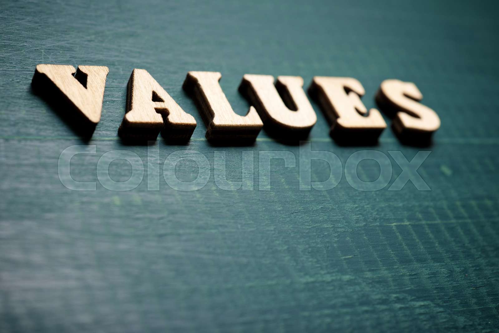 Values word view | Stock image | Colourbox