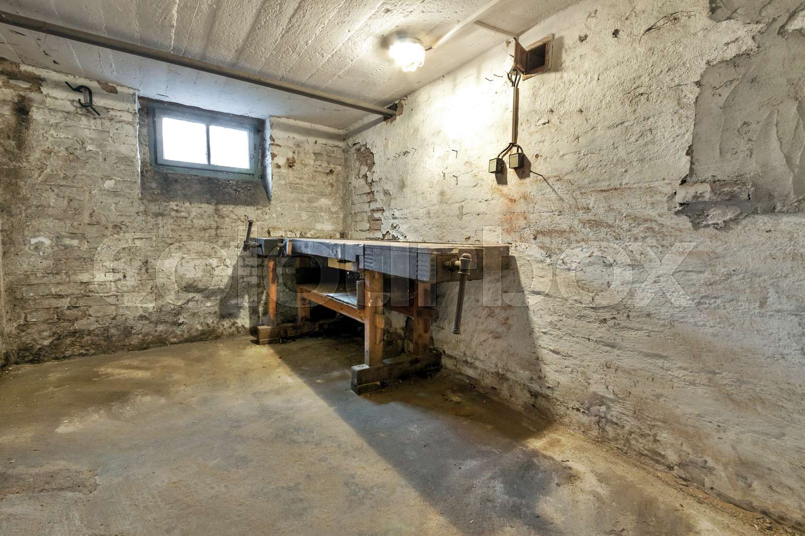 Abandoned empty old dark underground cellar | Stock image | Colourbox