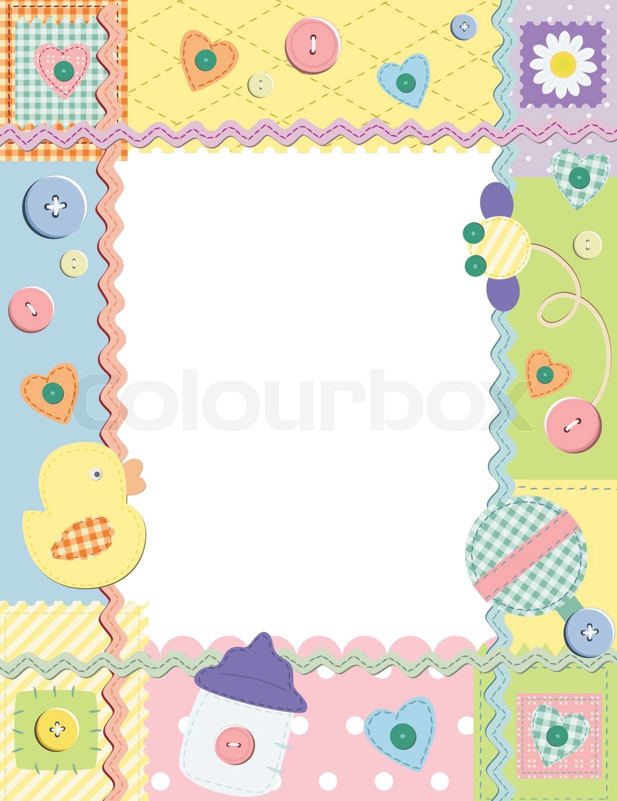 Baby frame or card. Vector illustration | Stock vector | Colourbox