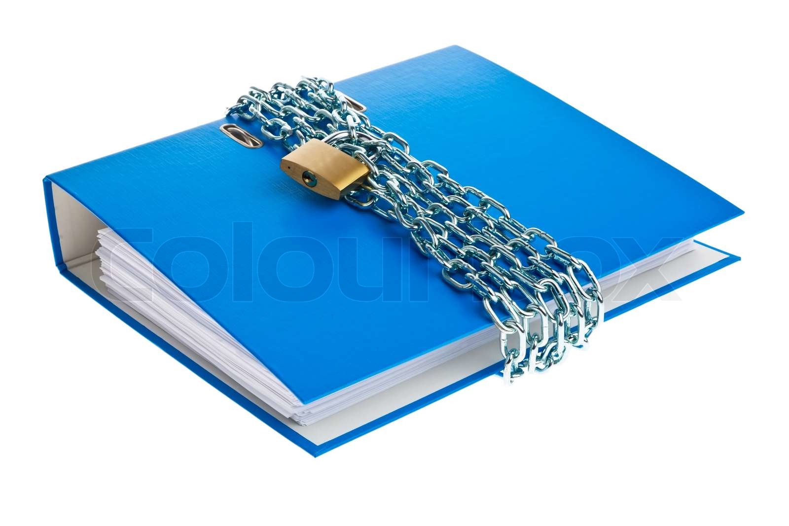 file folder closed with chain | Stock image | Colourbox
