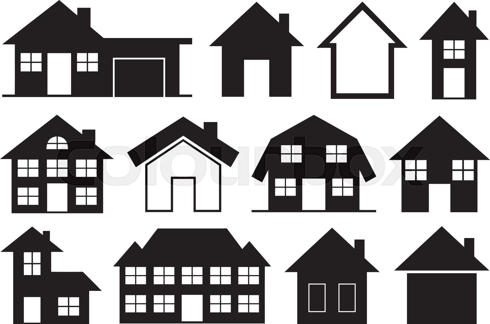 Collection of different houses | Stock vector | Colourbox