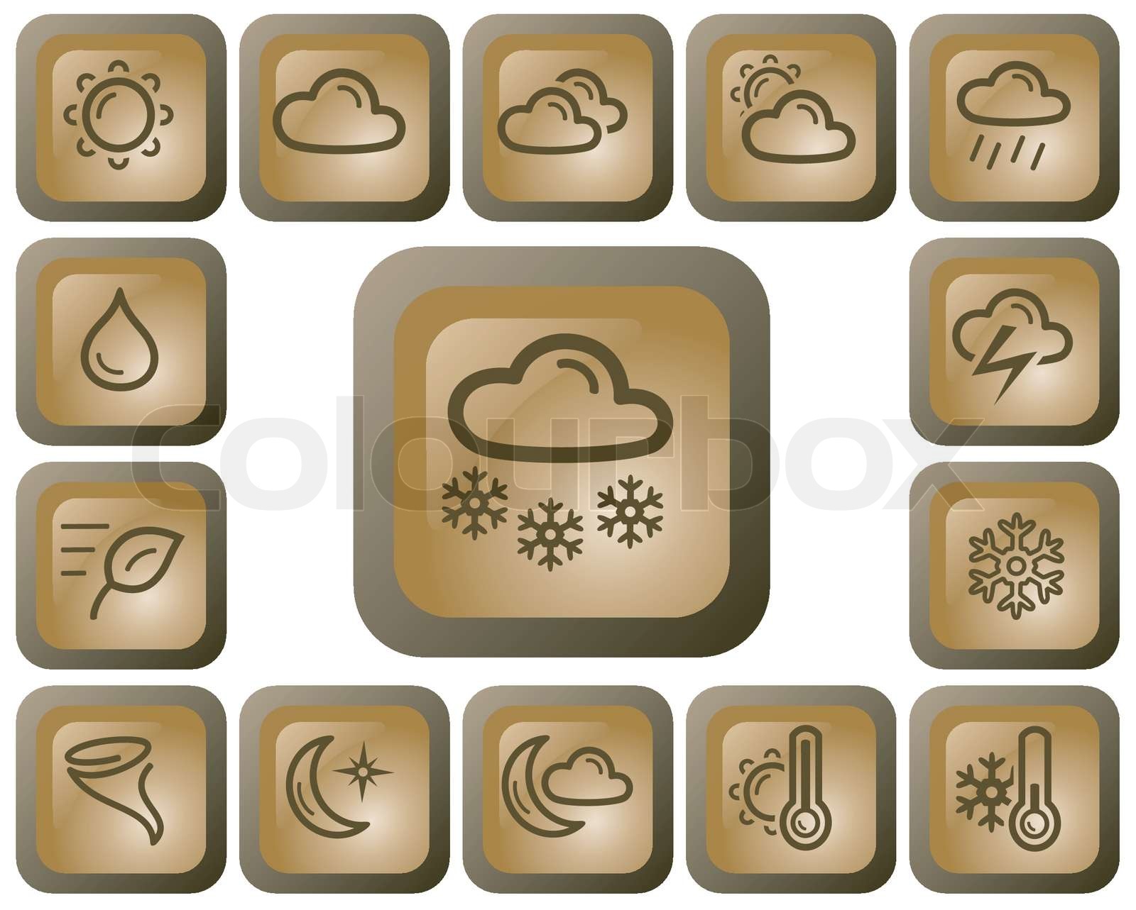 Weather button set | Stock vector | Colourbox