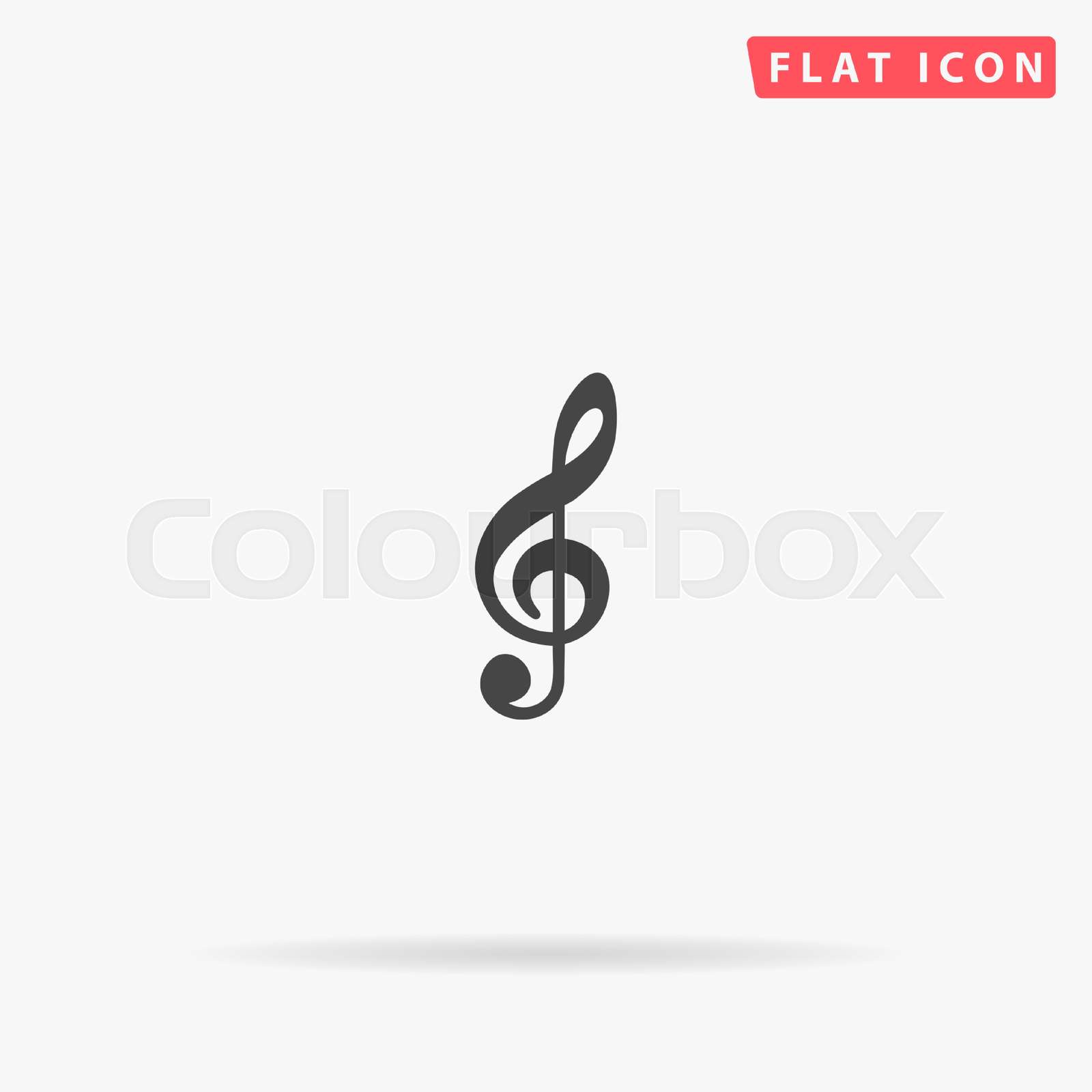 G Clef flat vector icon | Stock vector | Colourbox