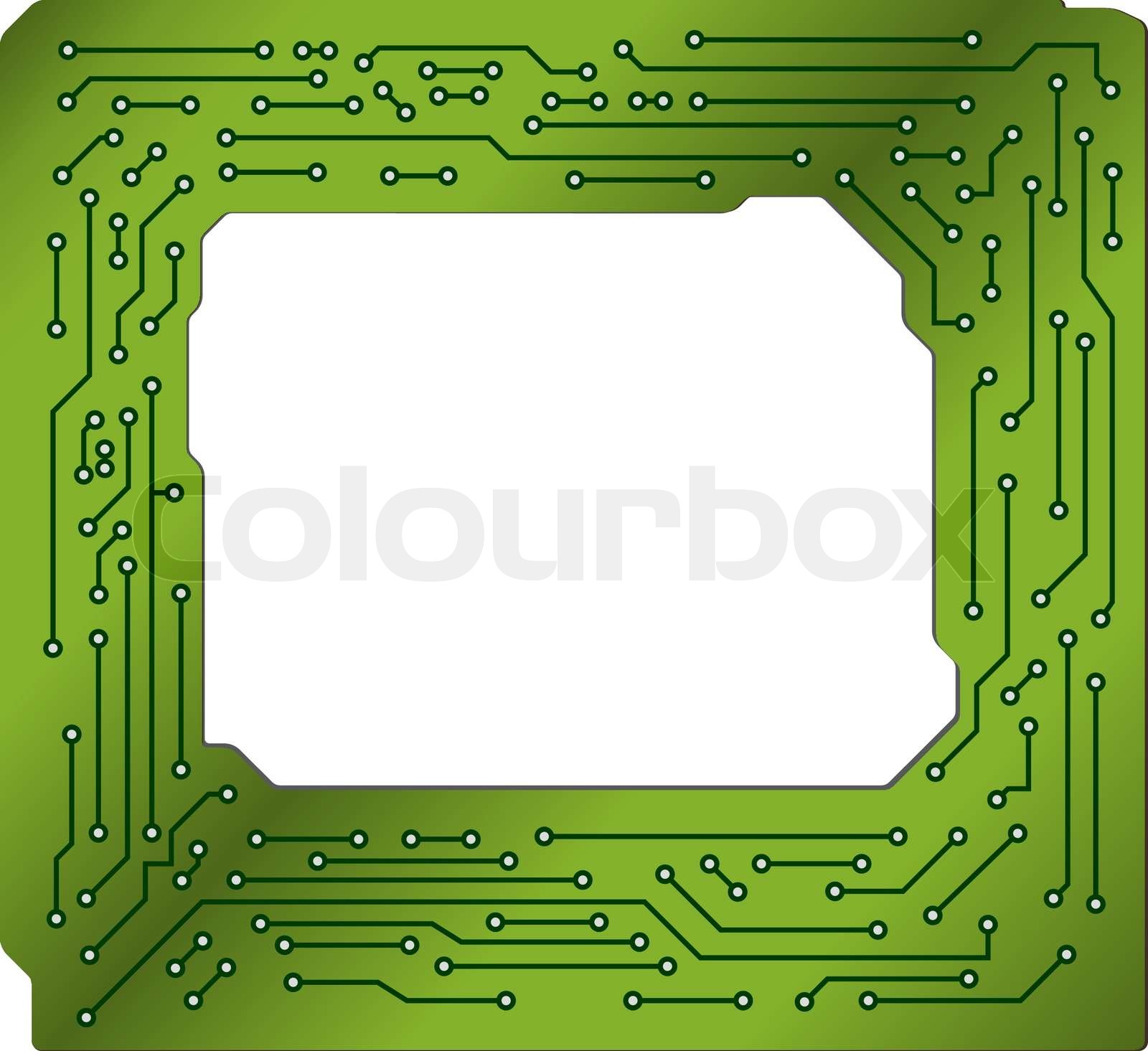 Frame in PCB-layout style | Stock vector | Colourbox