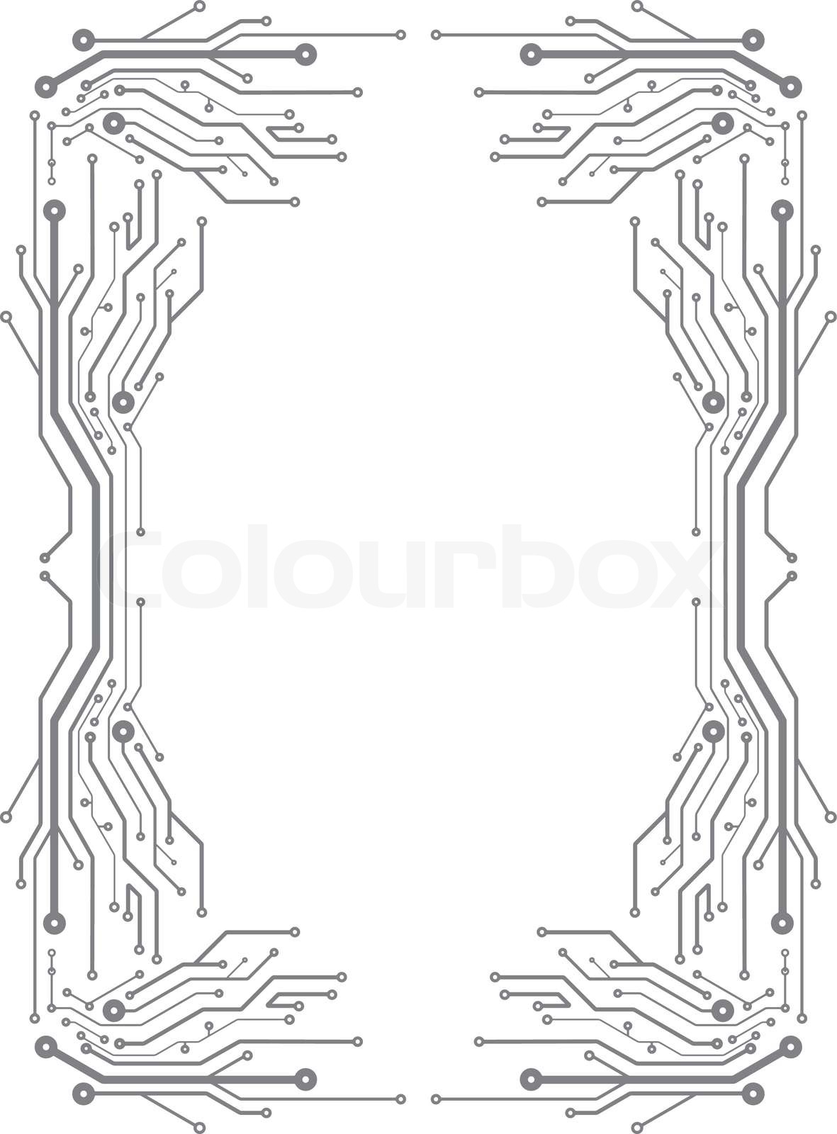 Frame in PCB-layout style | Stock vector | Colourbox