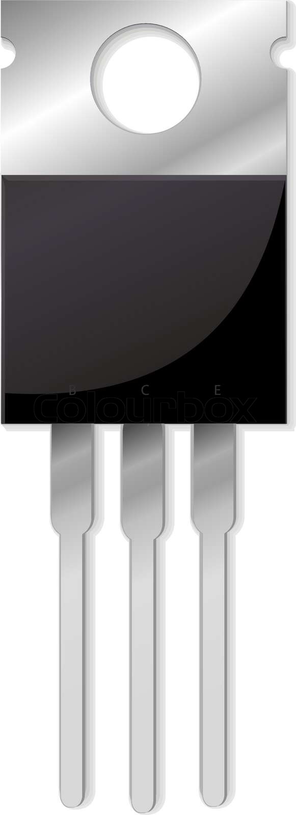Power transistor isolated Vector | Stock vector | Colourbox