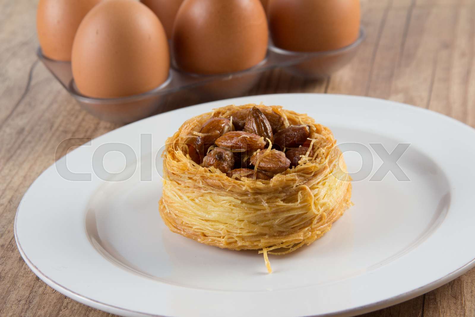 Traditional Arabic Kunafa | Stock image | Colourbox
