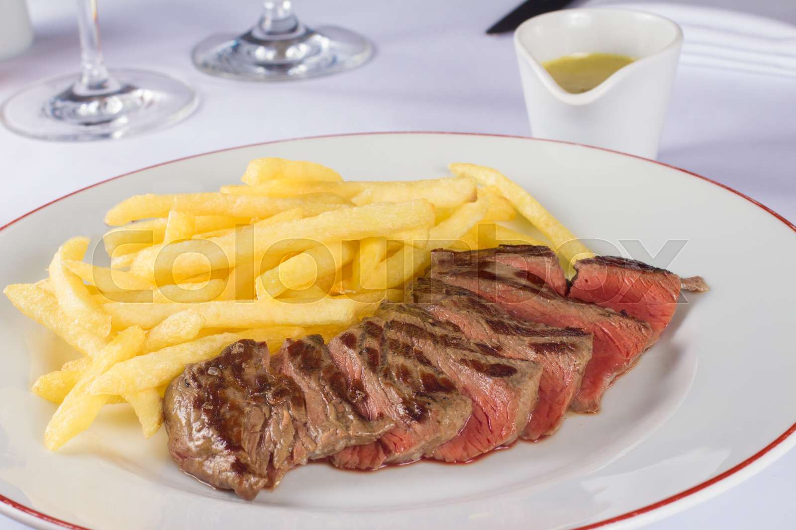 French entrecote steak | Stock image | Colourbox