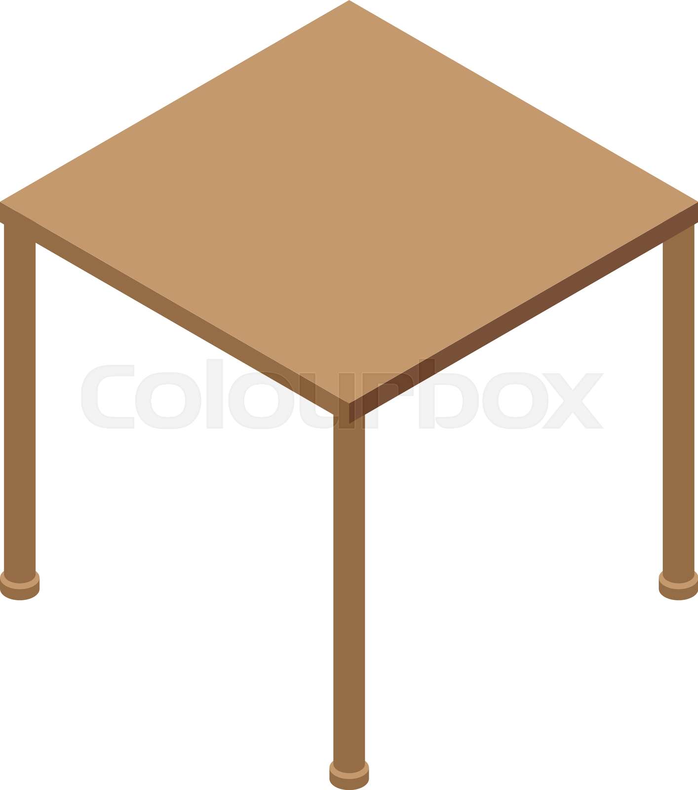 Square table icon, isometric style | Stock vector | Colourbox