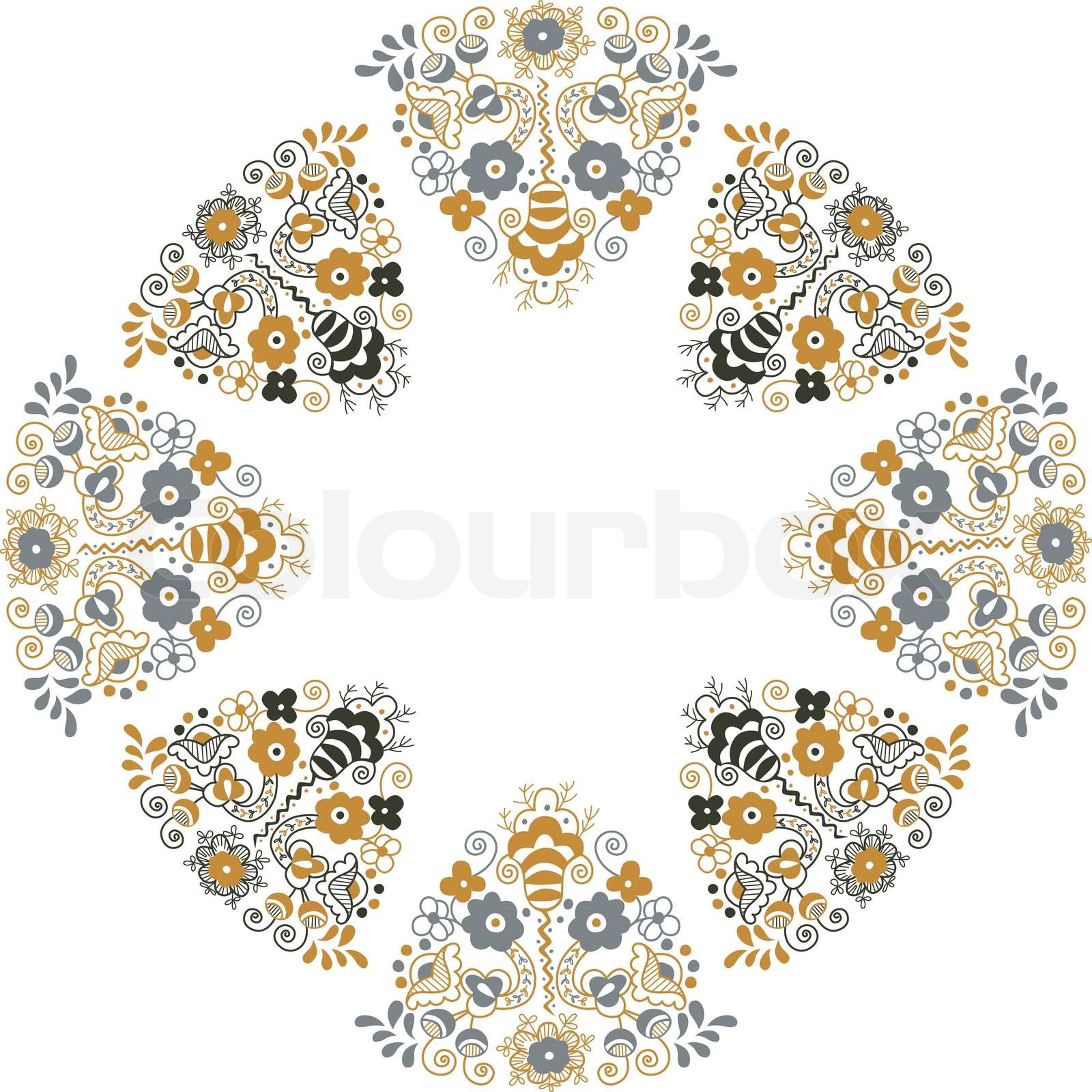 Floral Runde Umrandung | Stock-Vektor | Colourbox