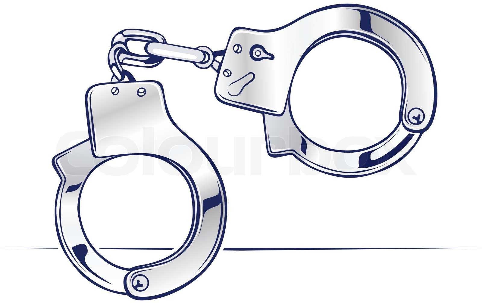 lock steel handcuffs icon in vector | Stock vector | Colourbox