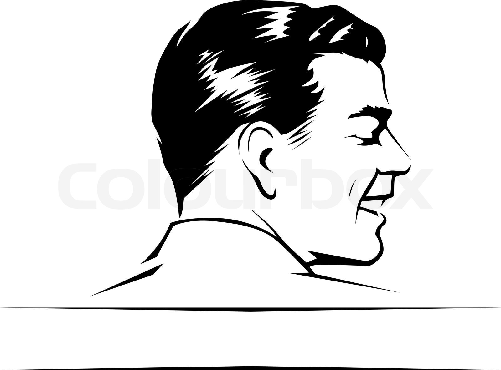 vintage man portrait | Stock vector | Colourbox