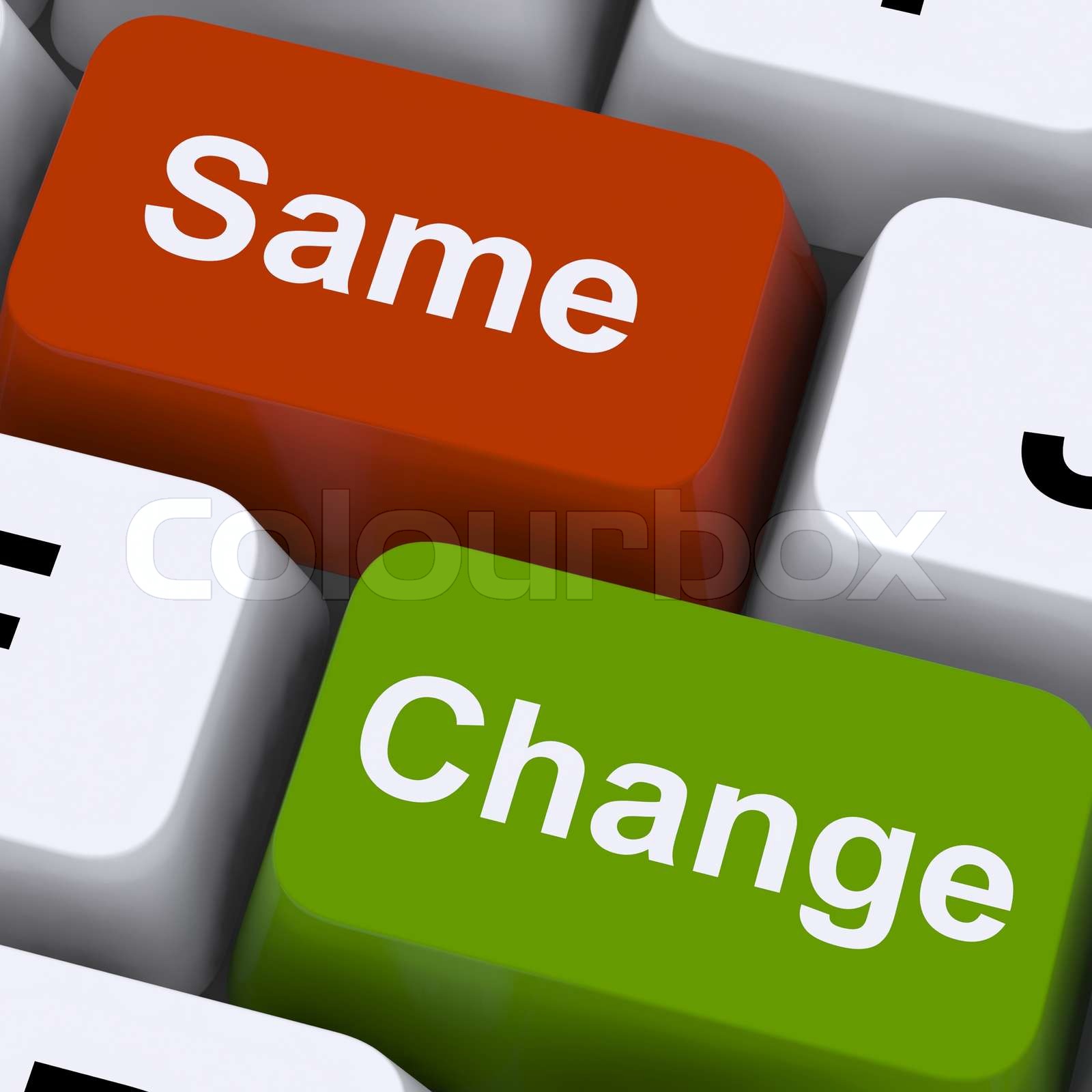 Change Same Keys Show Decision And Improvement | Stock image | Colourbox