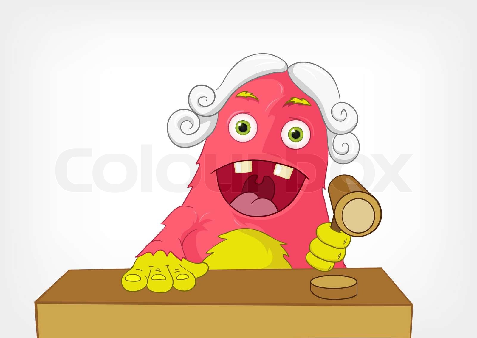 Funny Monster Judge | Stock vector | Colourbox