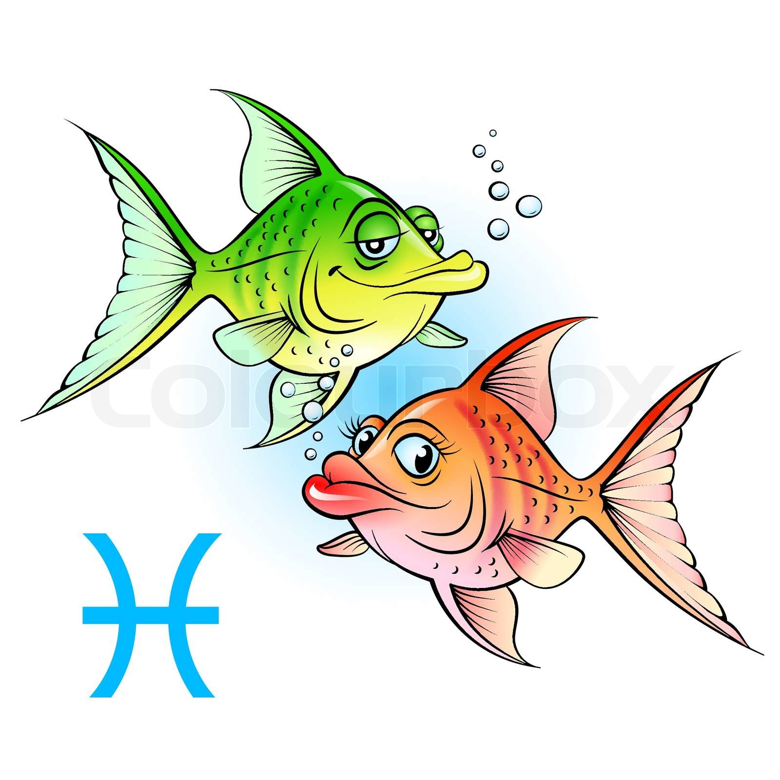 Two cartoon fish | Stock vector | Colourbox