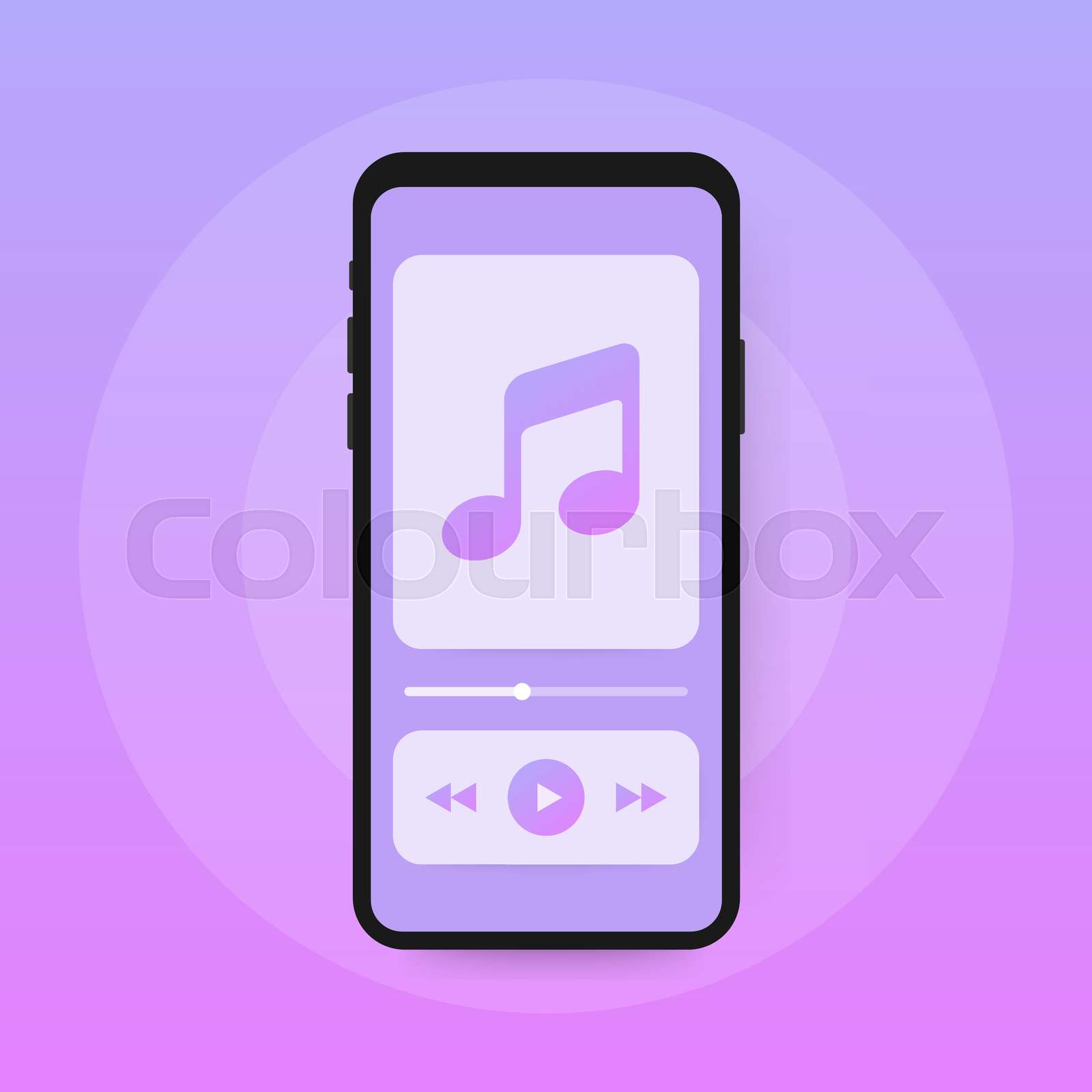 Mobile Application Interface. Music Player. Music app. Vector ...