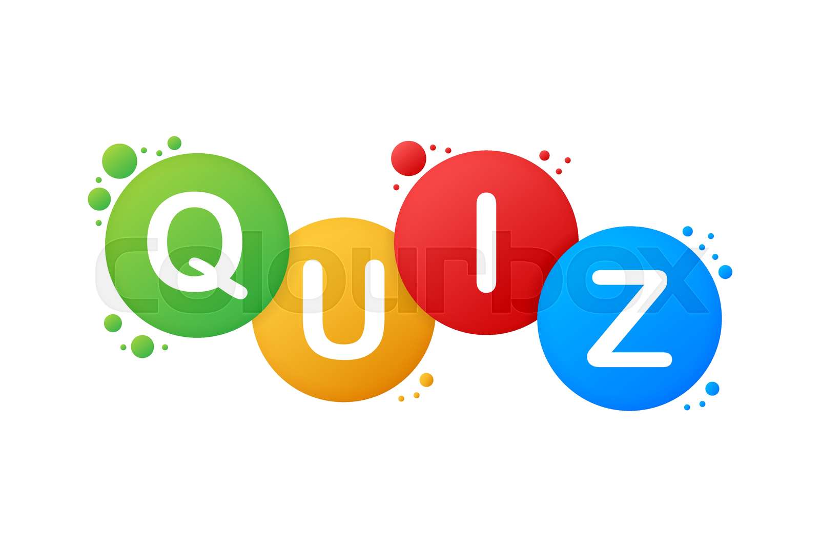 Quiz logo with speech bubble symbols, concept of questionnaire show ...