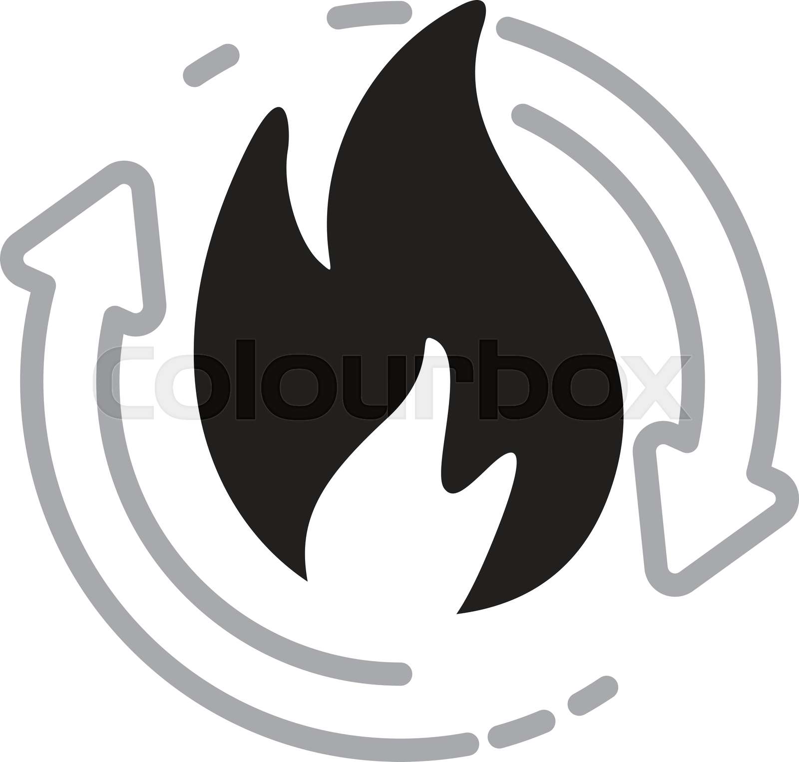 Ignite Fire - Icon | Stock vector | Colourbox