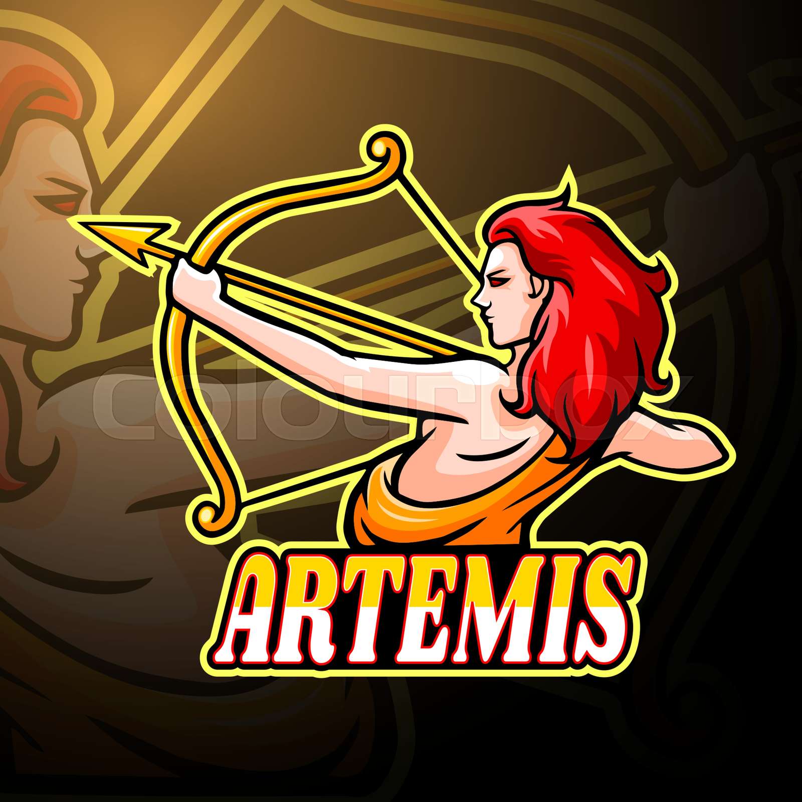 Artemis esport logo mascot design | Stock vector | Colourbox