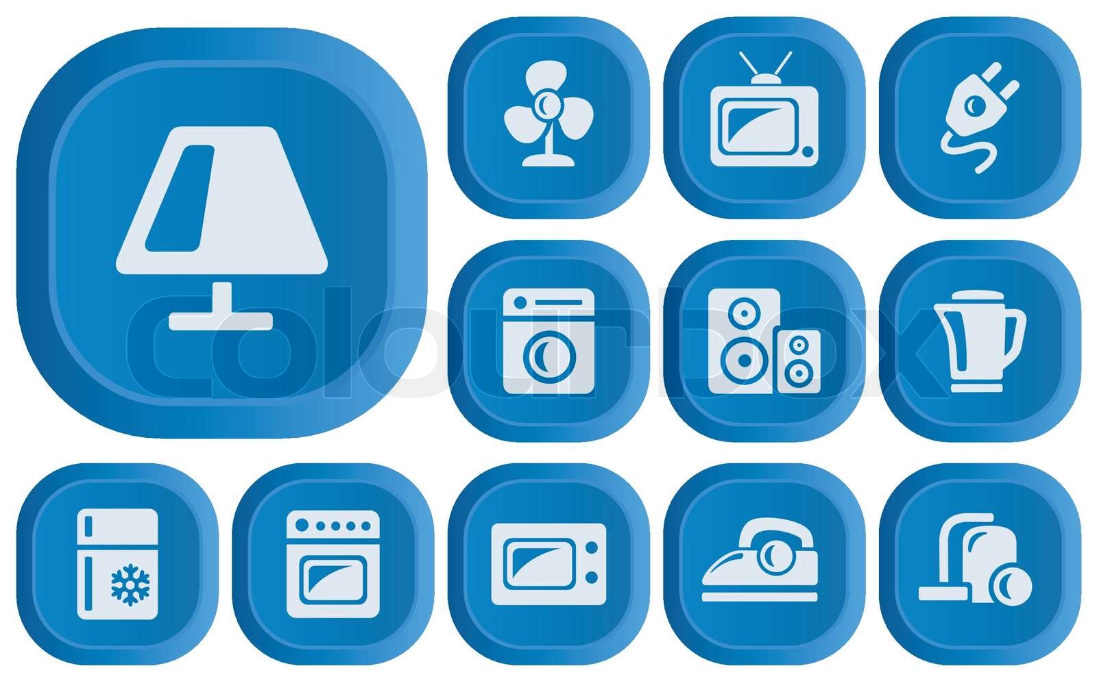 Home electronics button set | Stock vector | Colourbox