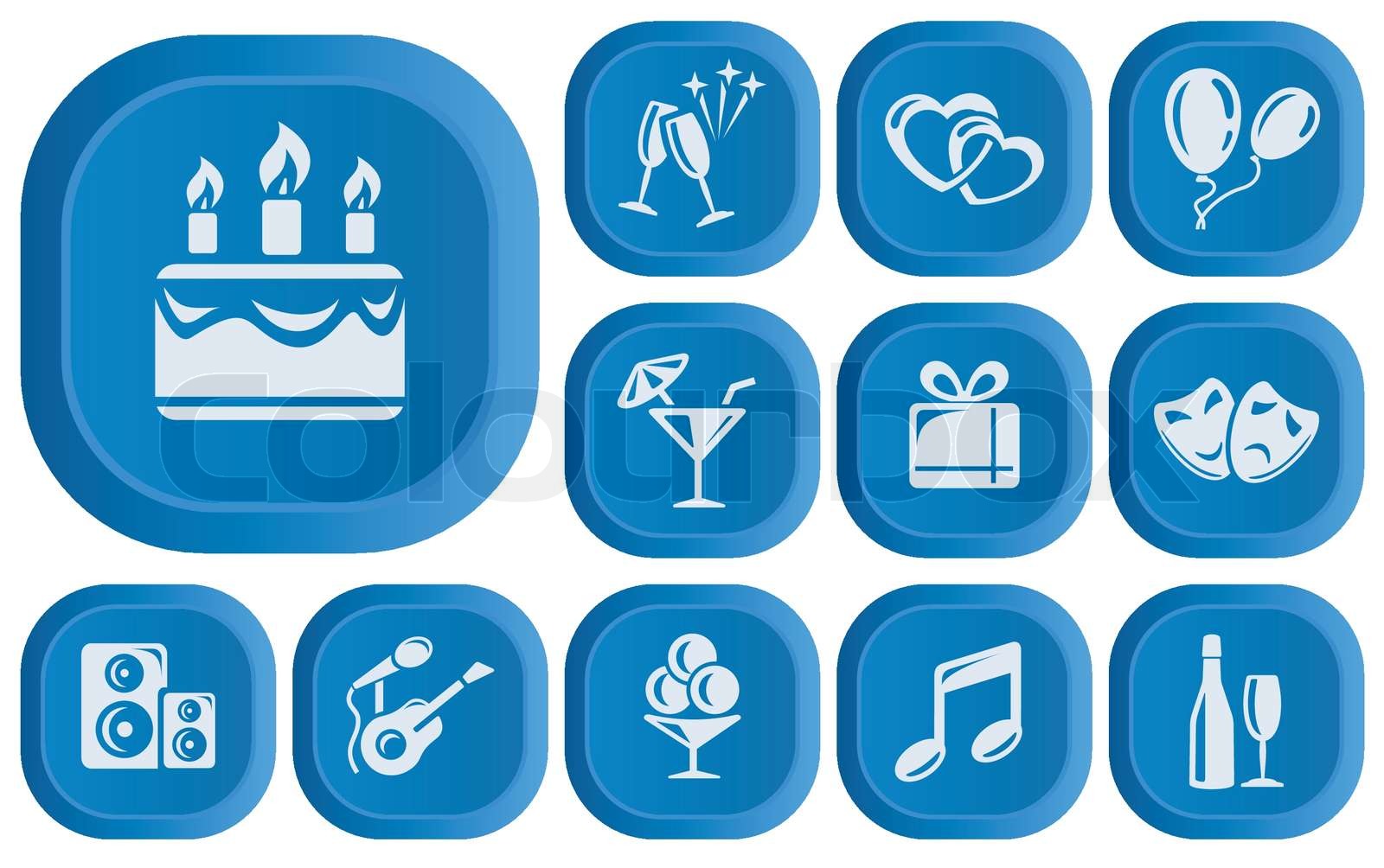 Party button set | Stock vector | Colourbox
