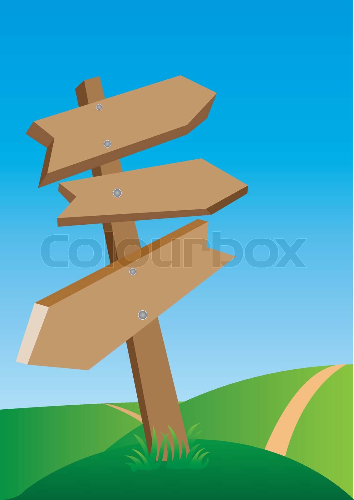 Wood Signs | Stock vector | Colourbox