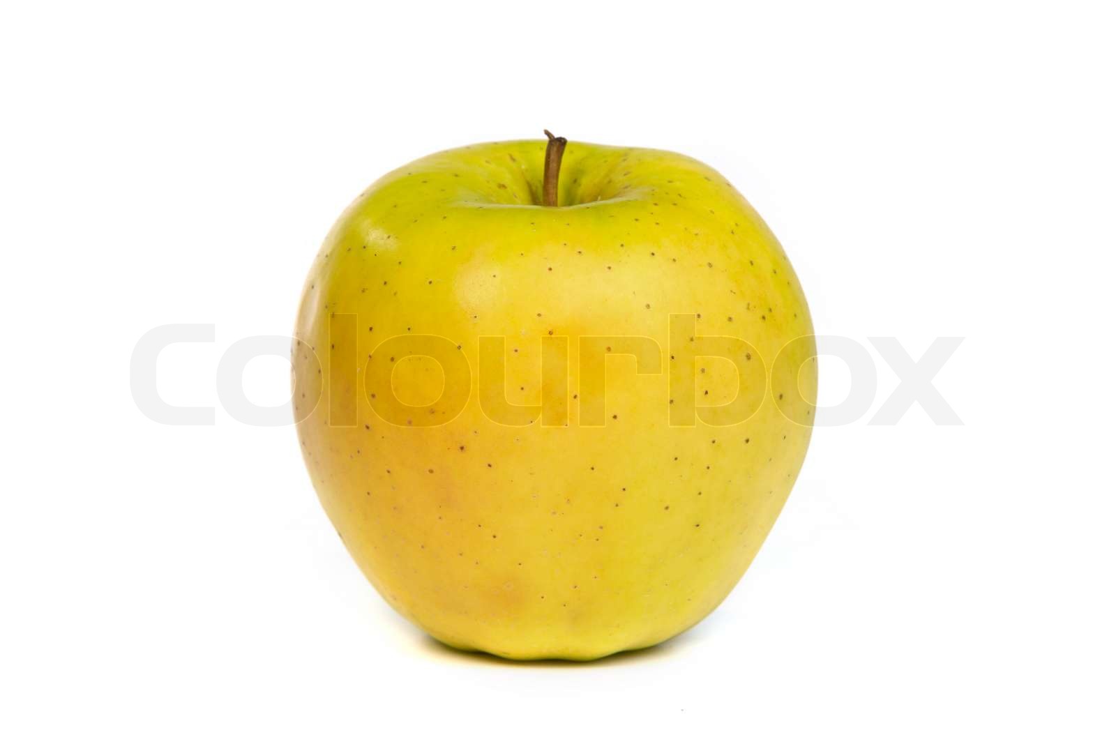 A shiny green apple isolated on white | Stock image | Colourbox