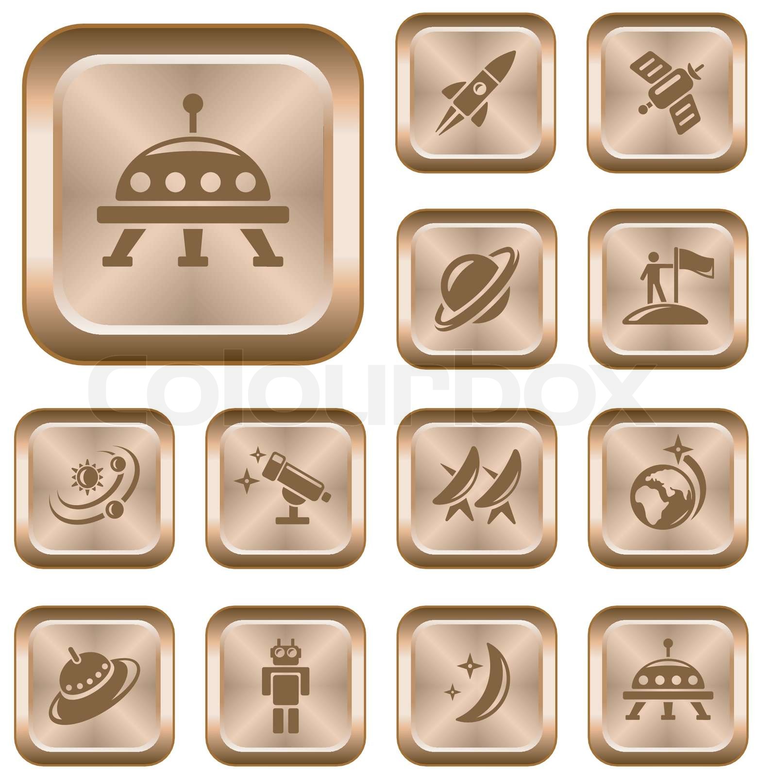 Space button set | Stock vector | Colourbox