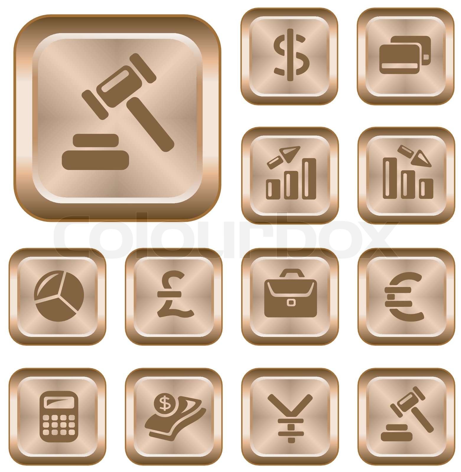 Finance button set | Stock vector | Colourbox