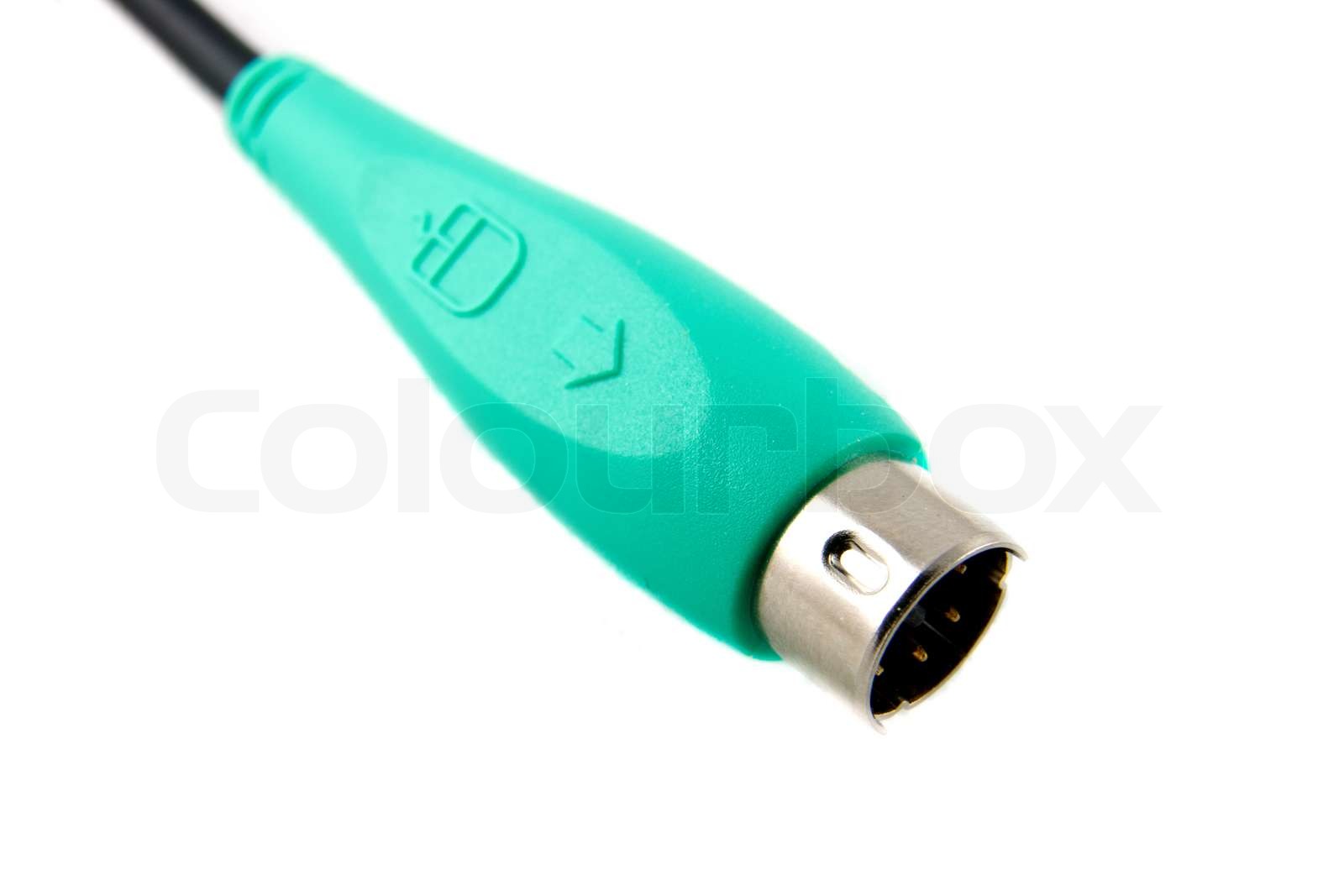 Green Computer Mouse Connector Cable | Stock image | Colourbox