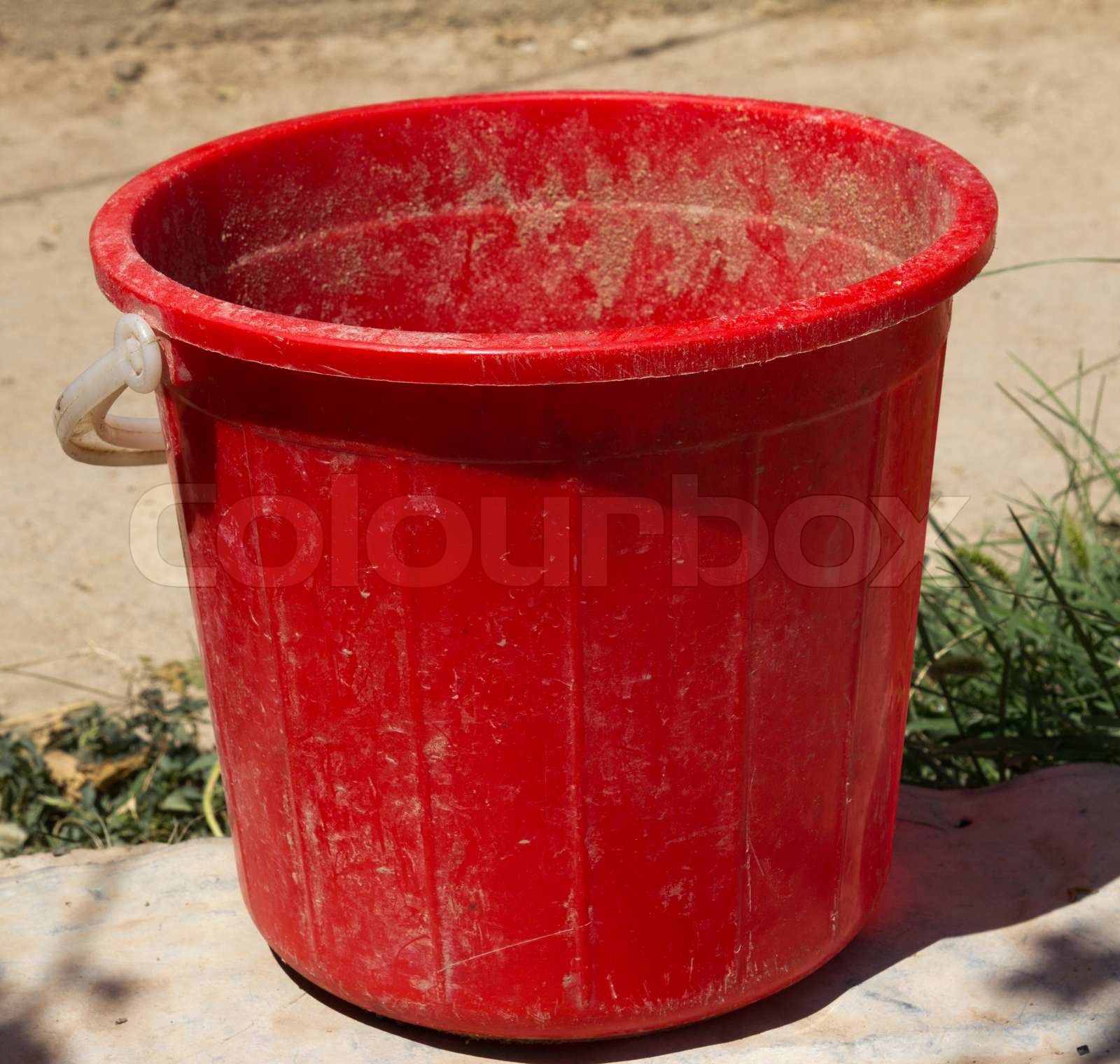 red bucket | Stock image | Colourbox