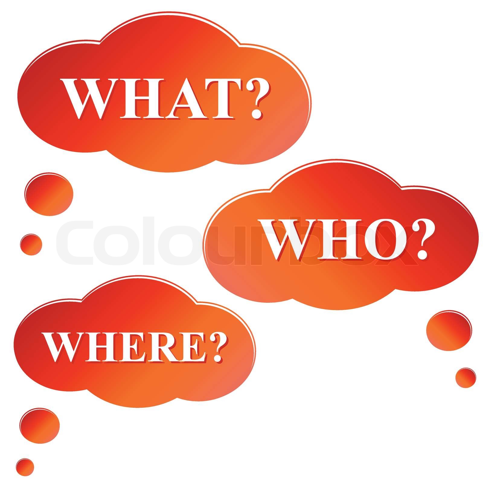 Talking clouds | Stock vector | Colourbox