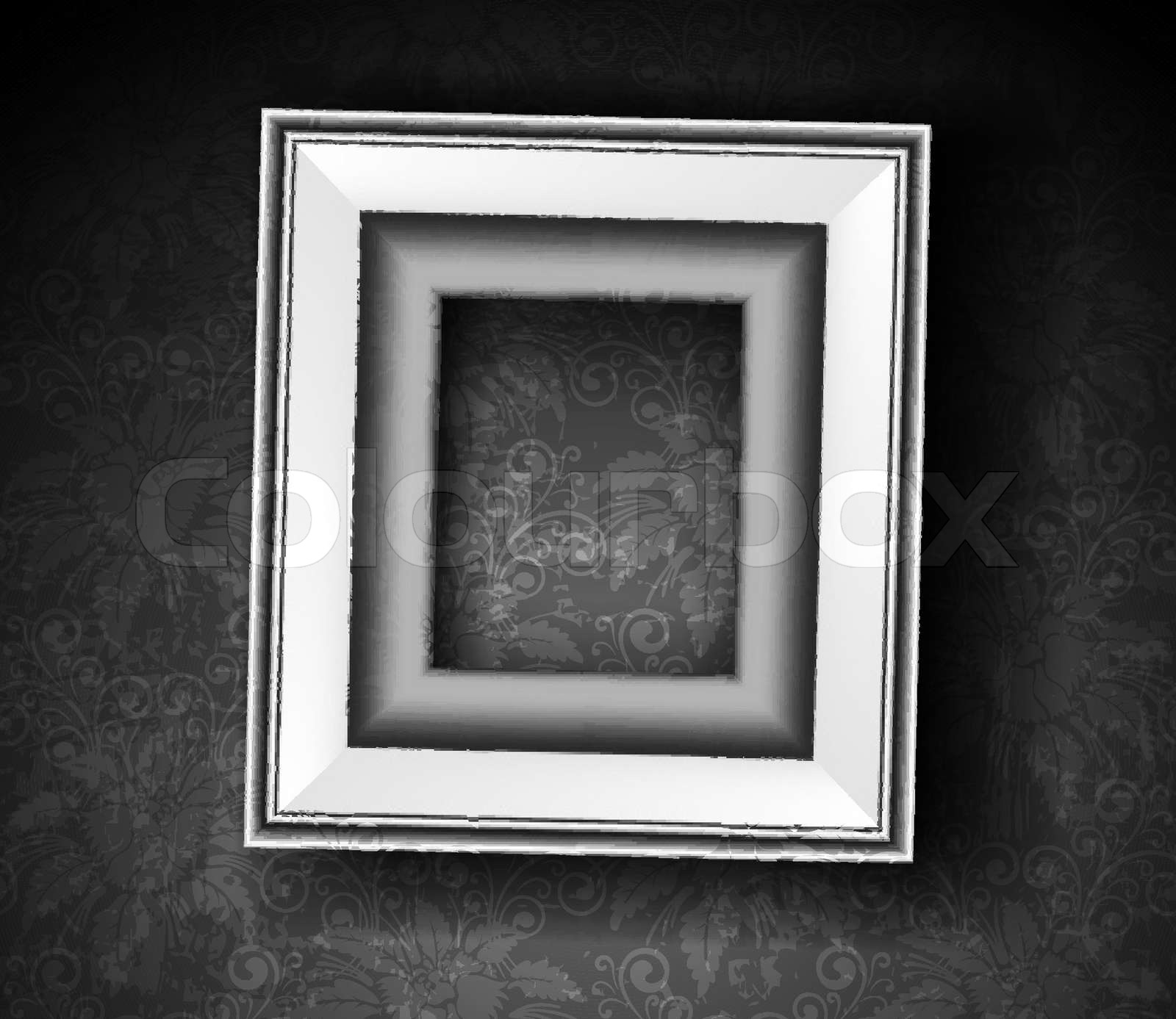 Picture Frame Wallpaper Background Photo Frame on Grunge Wall | Stock ...