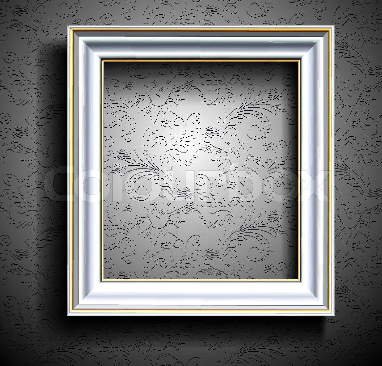 Picture Frame Wallpaper Background Photo Frame on Grunge Wall | Stock ...