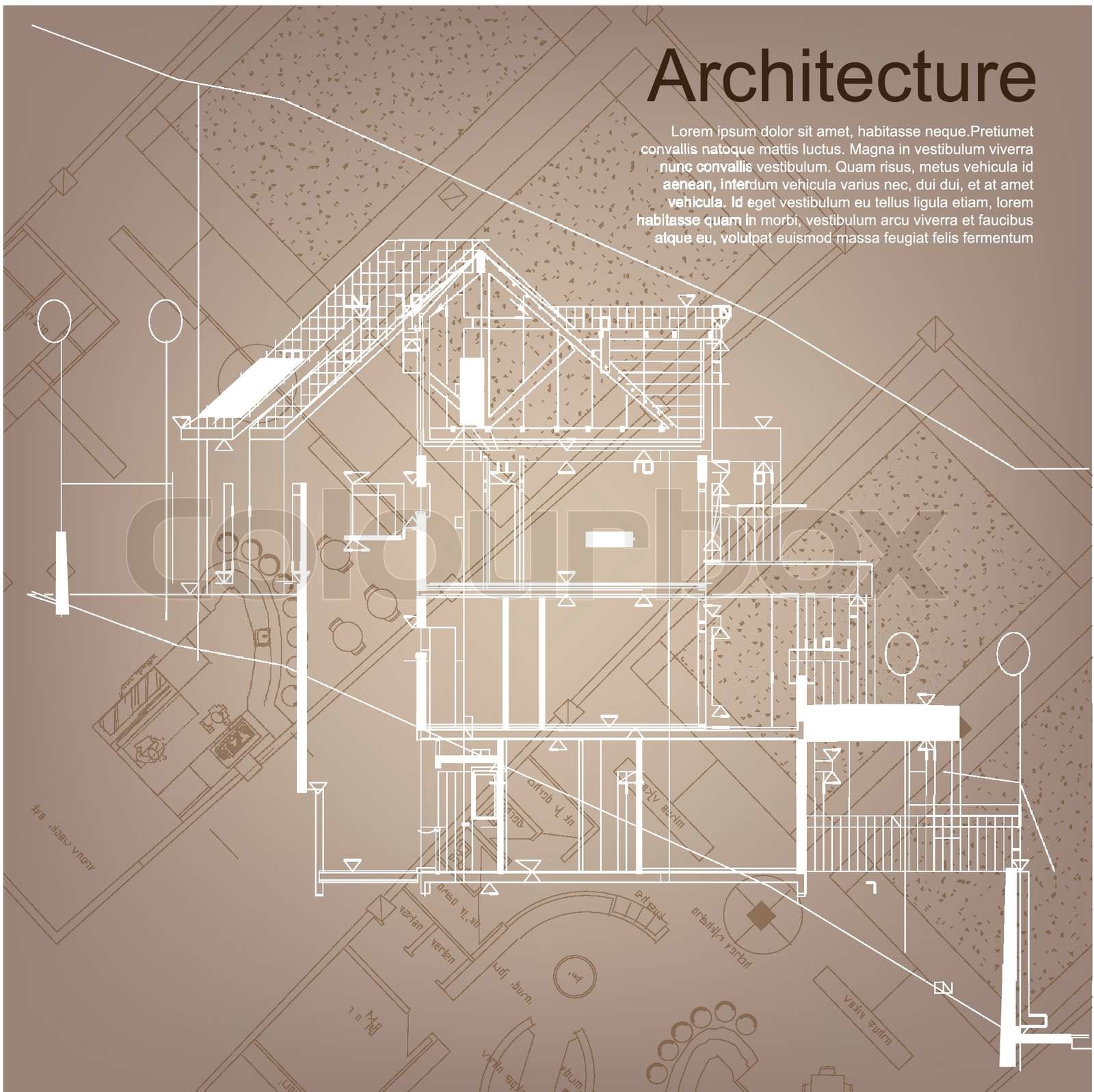 architektur, plan, papier | Stock-Vektor | Colourbox