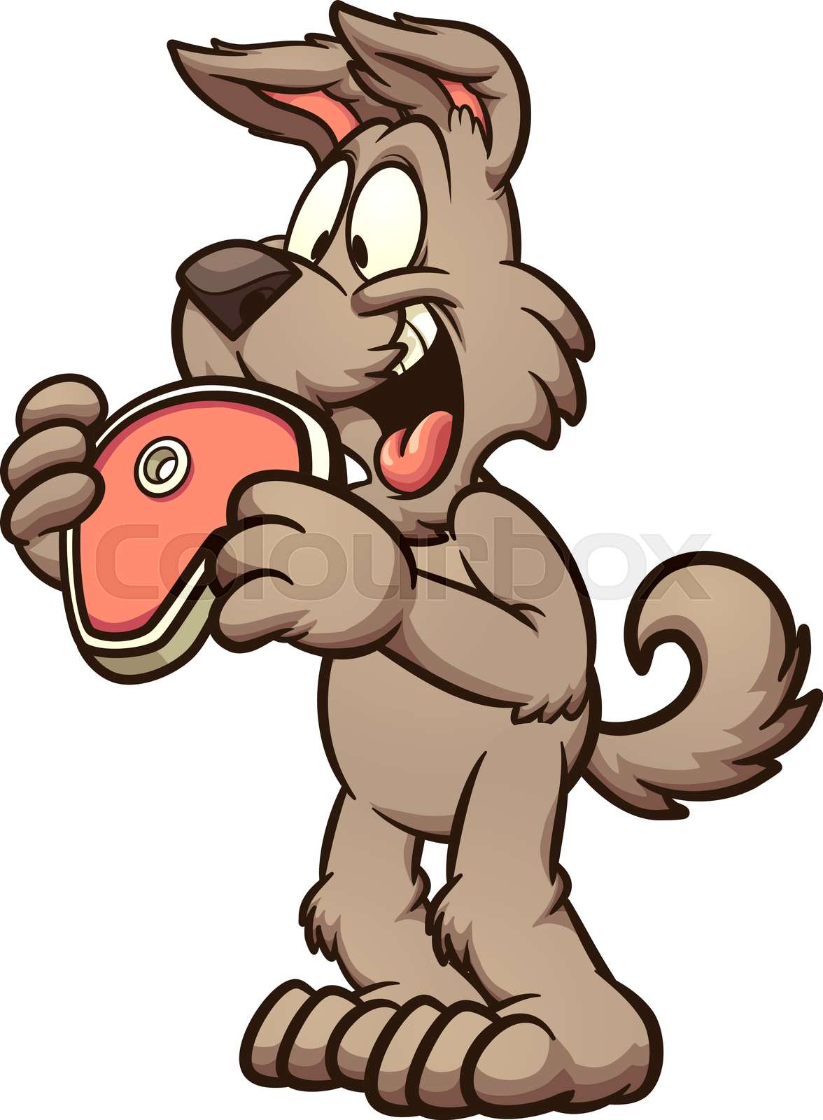 Eating dog | Stock vector | Colourbox