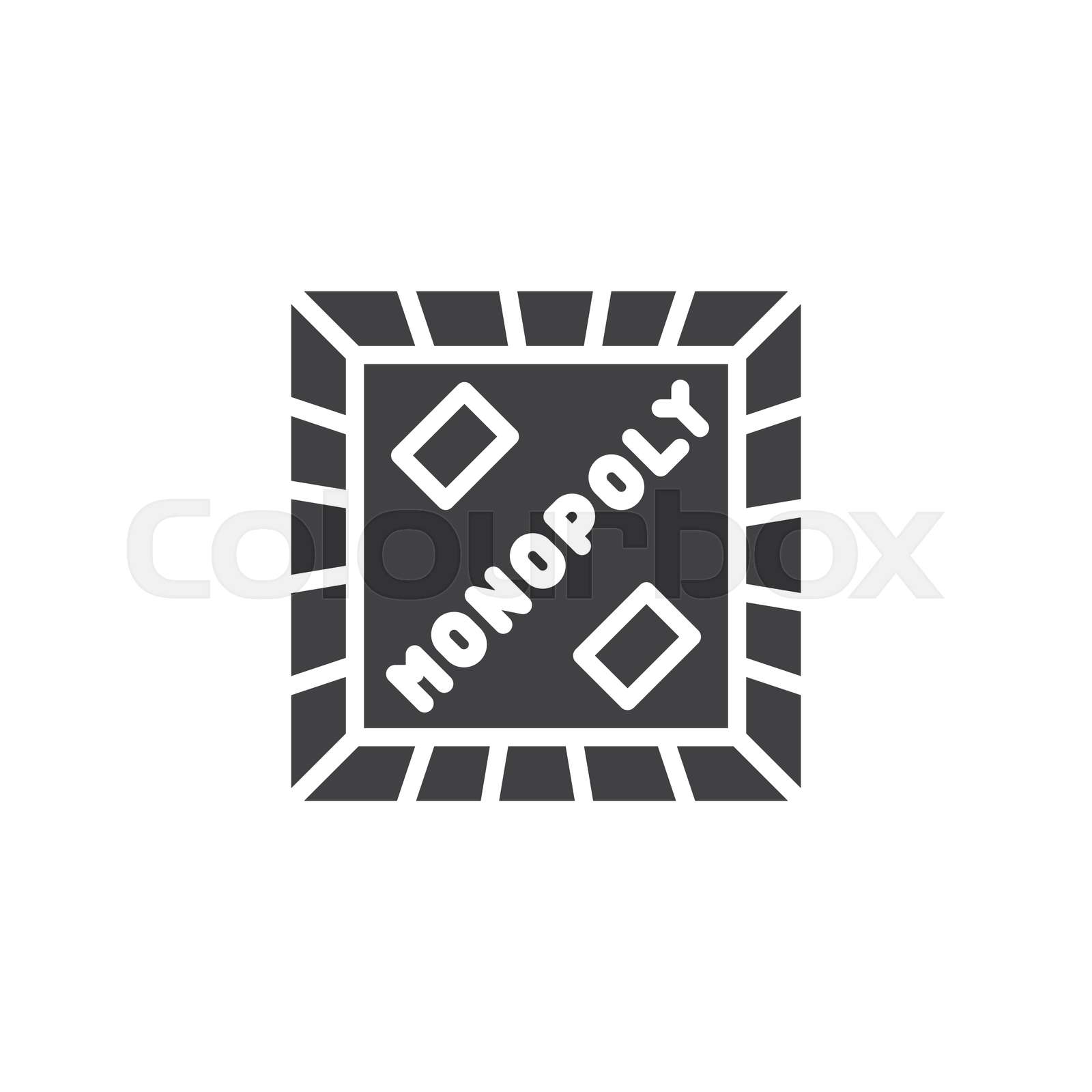 Monopoly board game vector icon | Stock vector | Colourbox